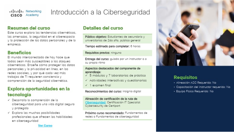 Curso de Introducción a la Ciberseguridad | PDF