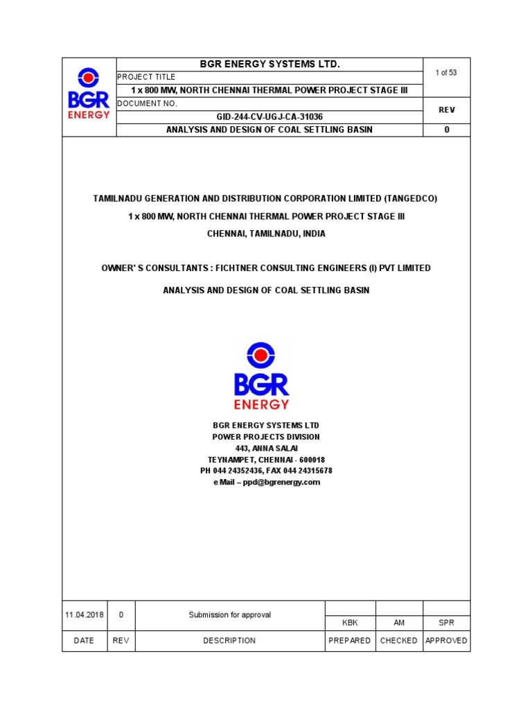 BGR Energy Systems LTD.: Project Title Document No | PDF | Wall | Concrete