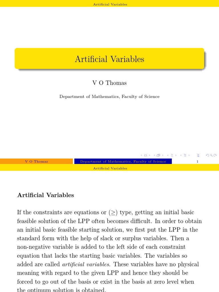 Artificial Variables Pdf Analysis Algorithms And Data Structures 1638