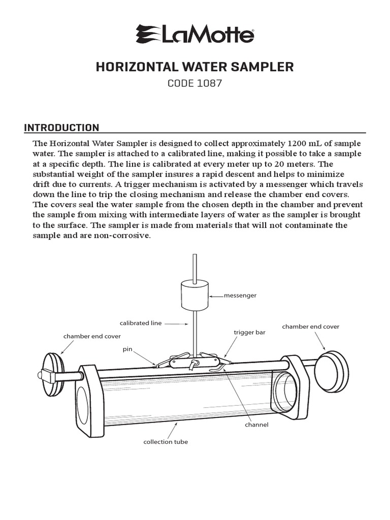 Horizontal Water Sampler: CODE 1087 | PDF