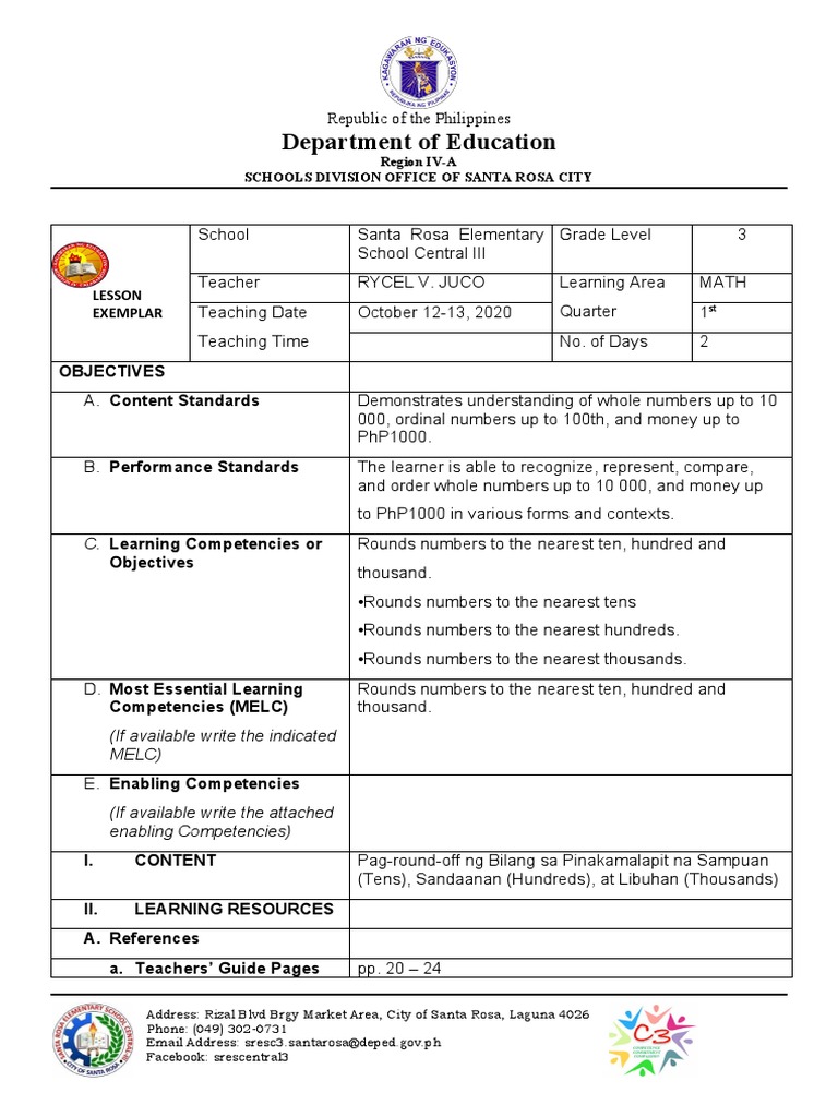 Department of Education: Objectives | PDF | Cognition | Behavior Modification