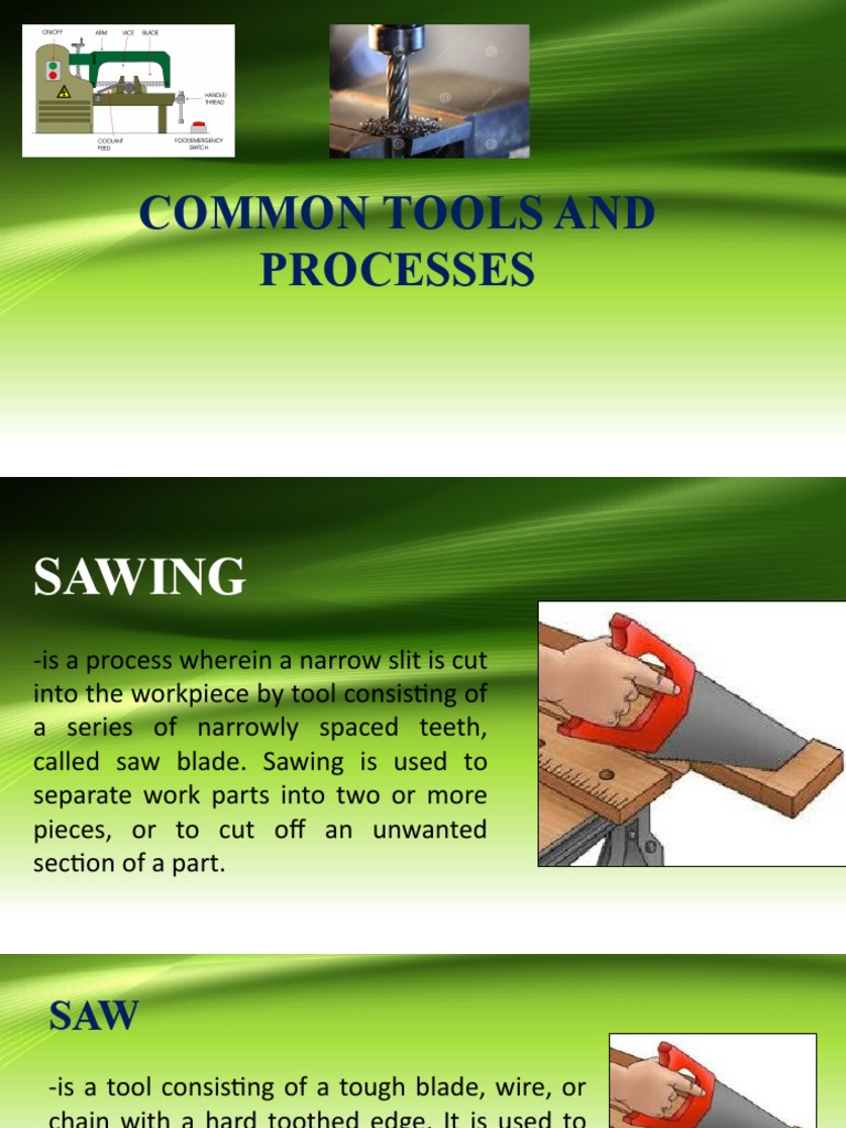 Common Tools and Processes | PDF | Machines | Mechanical Engineering