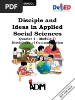Disciplines and Ideas in Applied Social Sciences: Quarter 1 - Module 1 ...