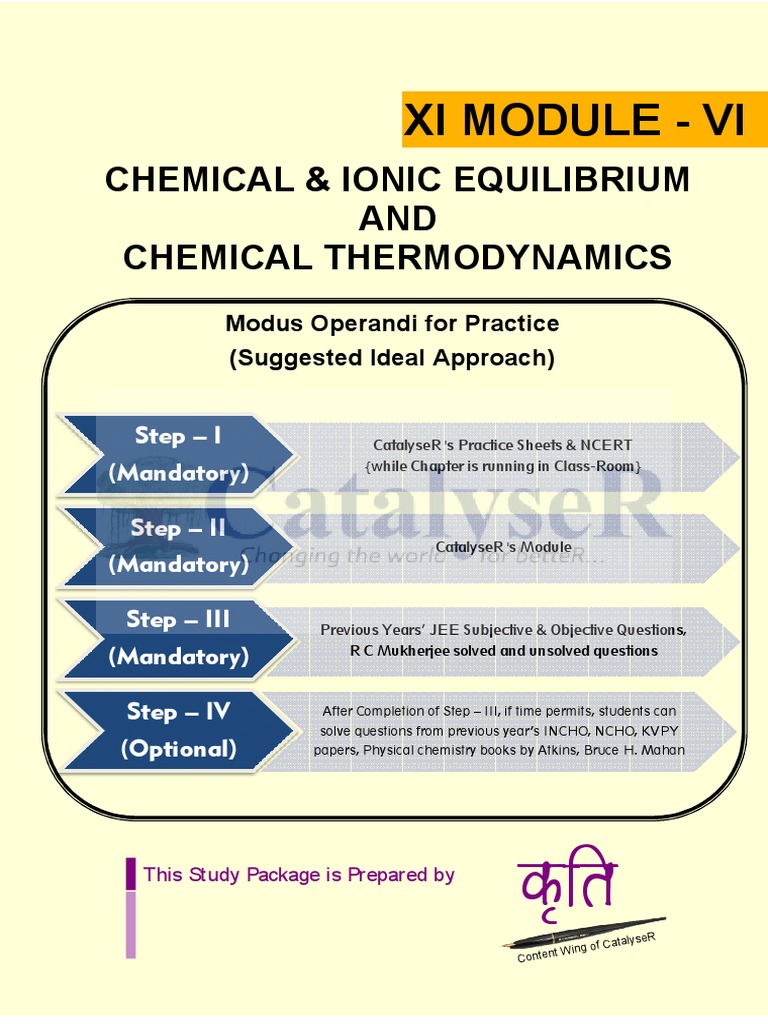 Chemistry Chemical Ionic Equilibrium and Chemical Thermodynamics | PDF ...
