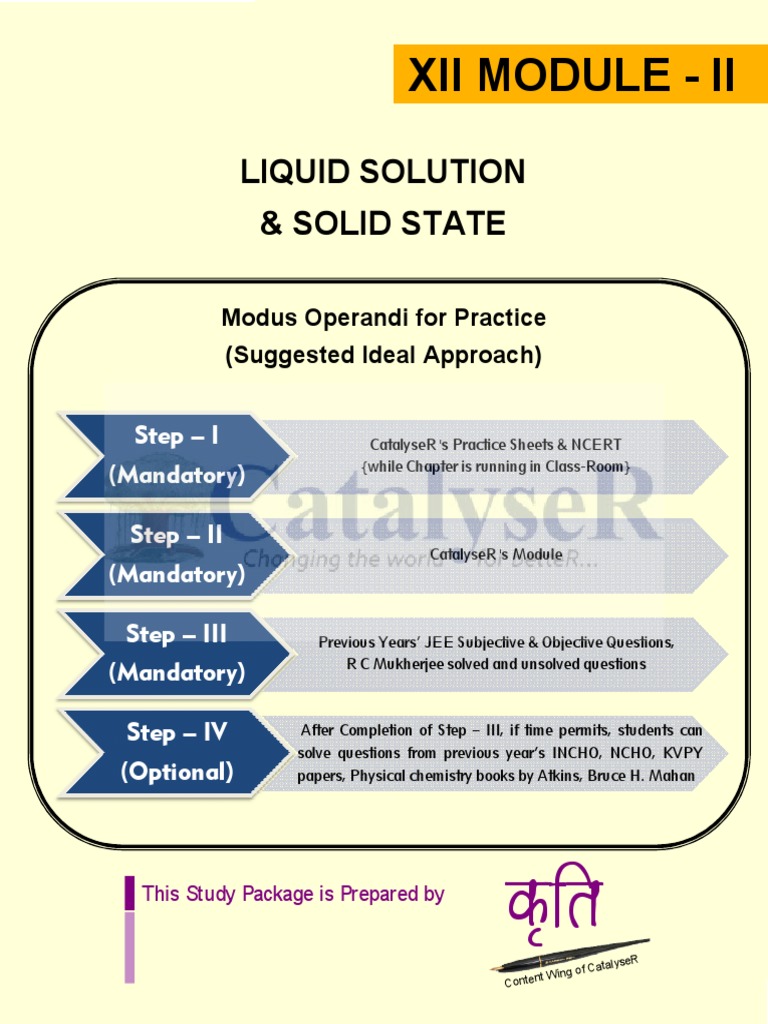 Chemistry Liquid Solution Solid State Complete Module Pdf