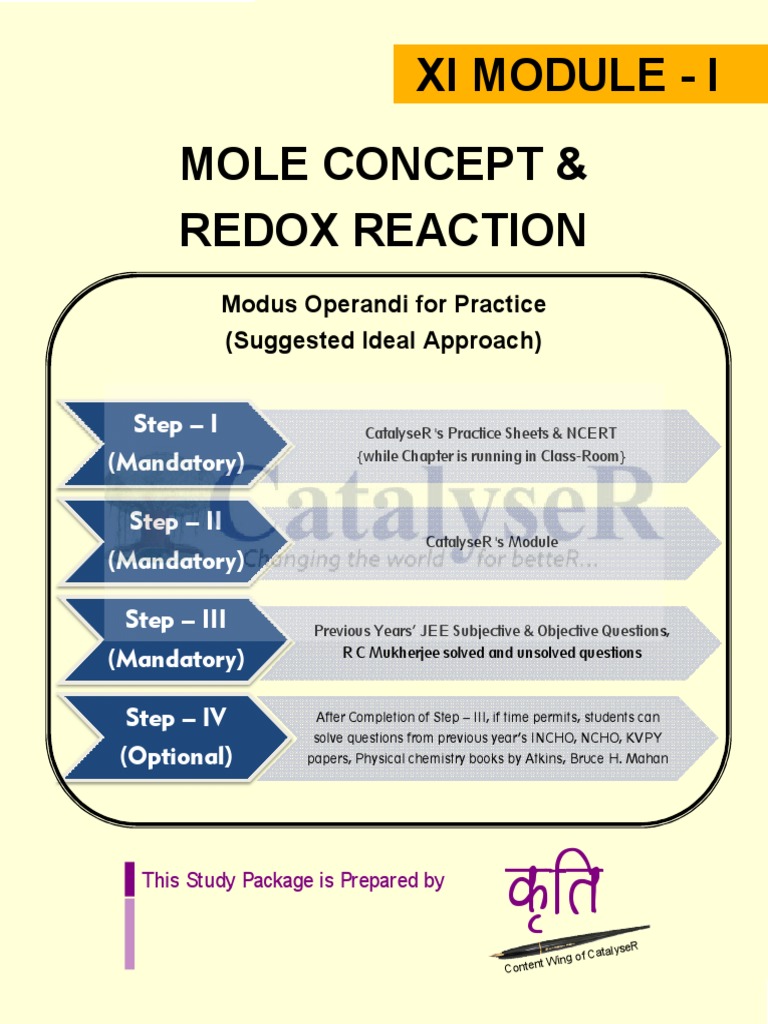 Mole Concept and Redox Reactions Study Guide | PDF | Mole (Unit ...