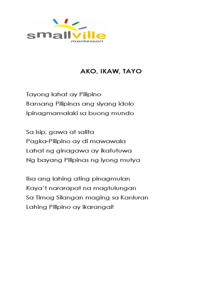 Ako, Ikaw, Tayo-Tula | PDF