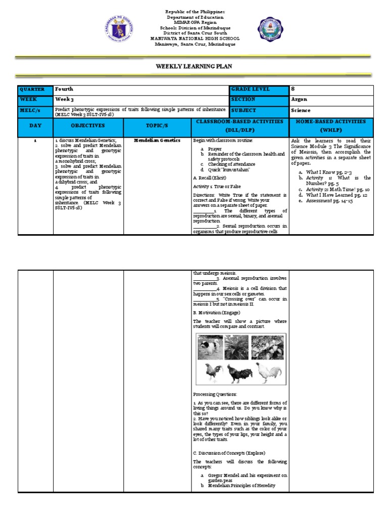 Week 3 Pdf Biology Genetics
