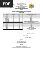 Sample Class Program Sy 2024-2025 | PDF | Philippines