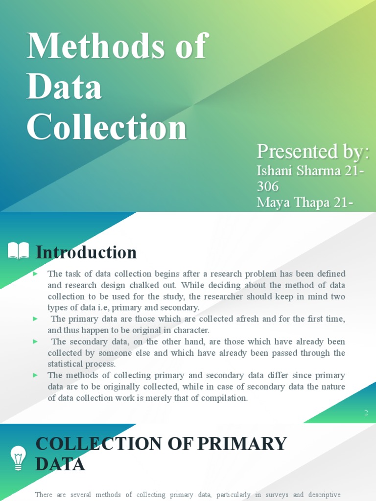 Methods of Data Collection | PDF | Case Study | Questionnaire