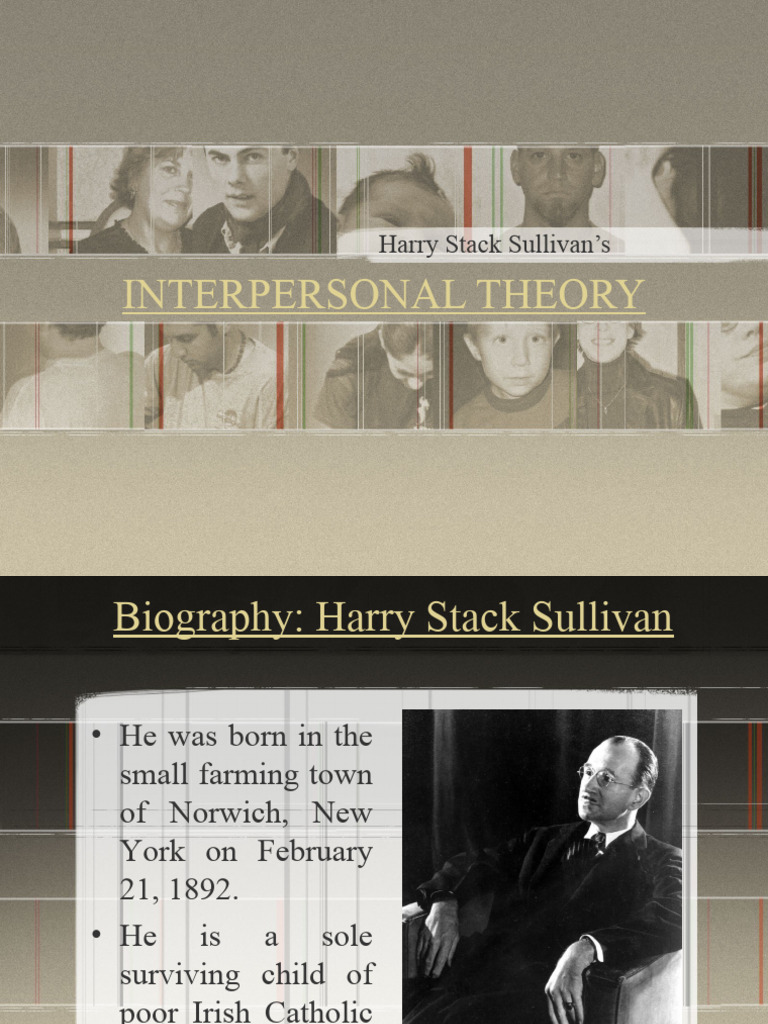 SW 213 (Sullivan's Interpersonal Theory) | PDF | Intimate Relationships ...