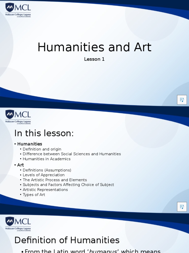 Lesson 1. Humanities and Art | PDF | Humanities | Experience