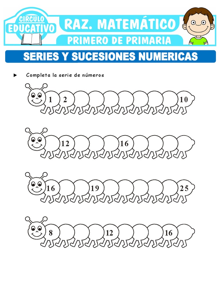 Series y Sucesiones Numericas para Primero de Primaria | PDF