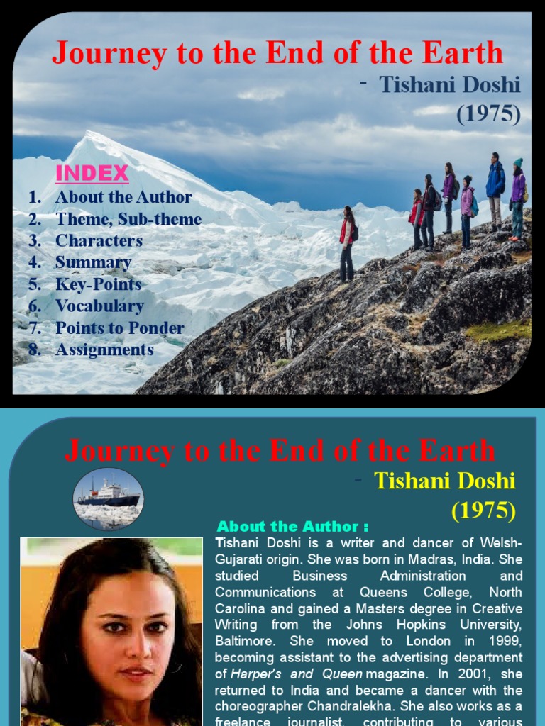 Journey To The End of The Earth: - Tishani Doshi | PDF | Antarctica | Earth