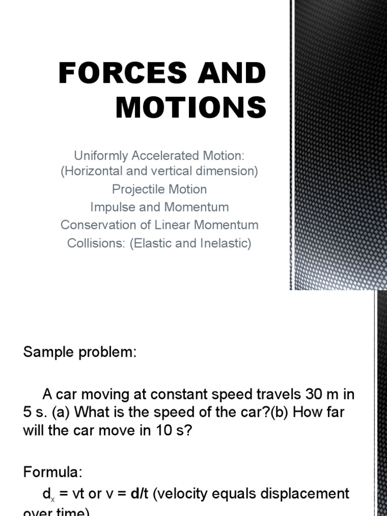 Module 1 (G9) - Forces and Motions | PDF | Momentum | Collision