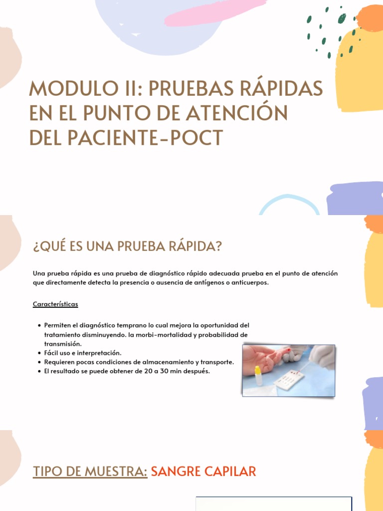 Módulo II Pruebas rápidas en el punto de atención del paciente POCT | PDF | VIH | Anticuerpo