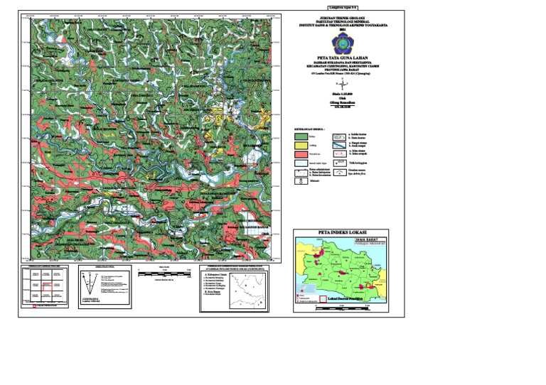 Peta Topografi dan Tata Guna Lahan Ciamis | PDF