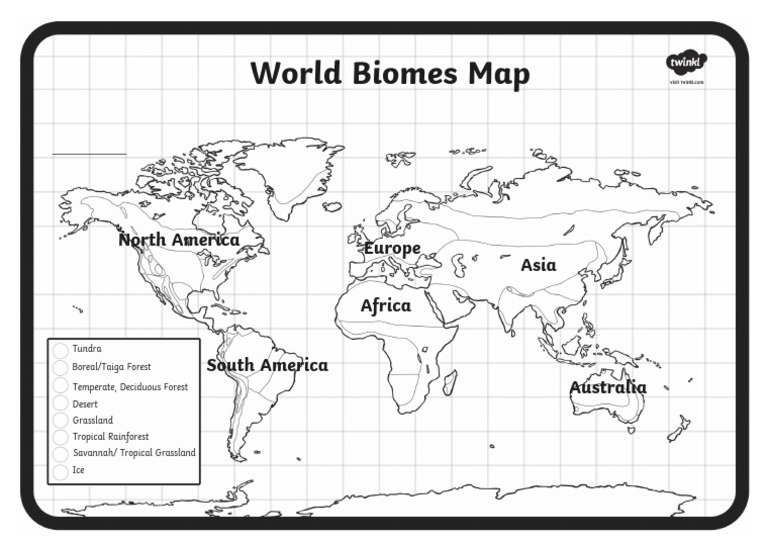T G 362g Biomes Labelling Map Activity Display Poster Editable | PDF