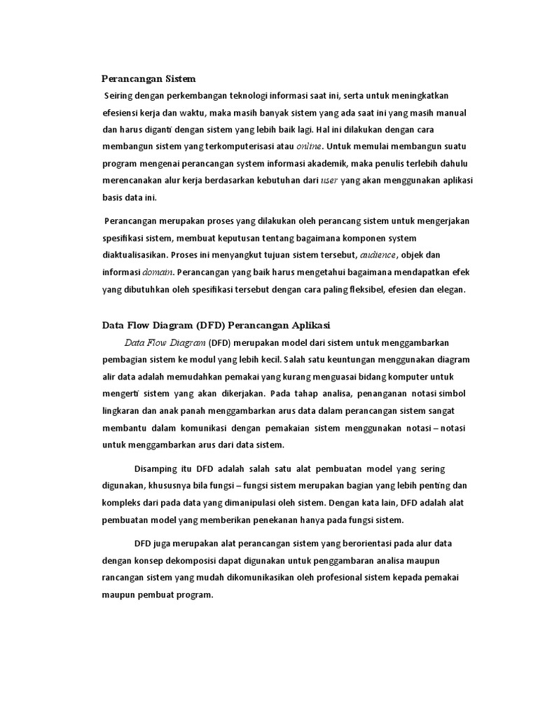 Perancangan Sistem RPL | PDF