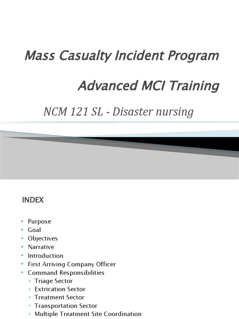 Mass Casualty Incident Management Training | PDF | Emergency Medical ...