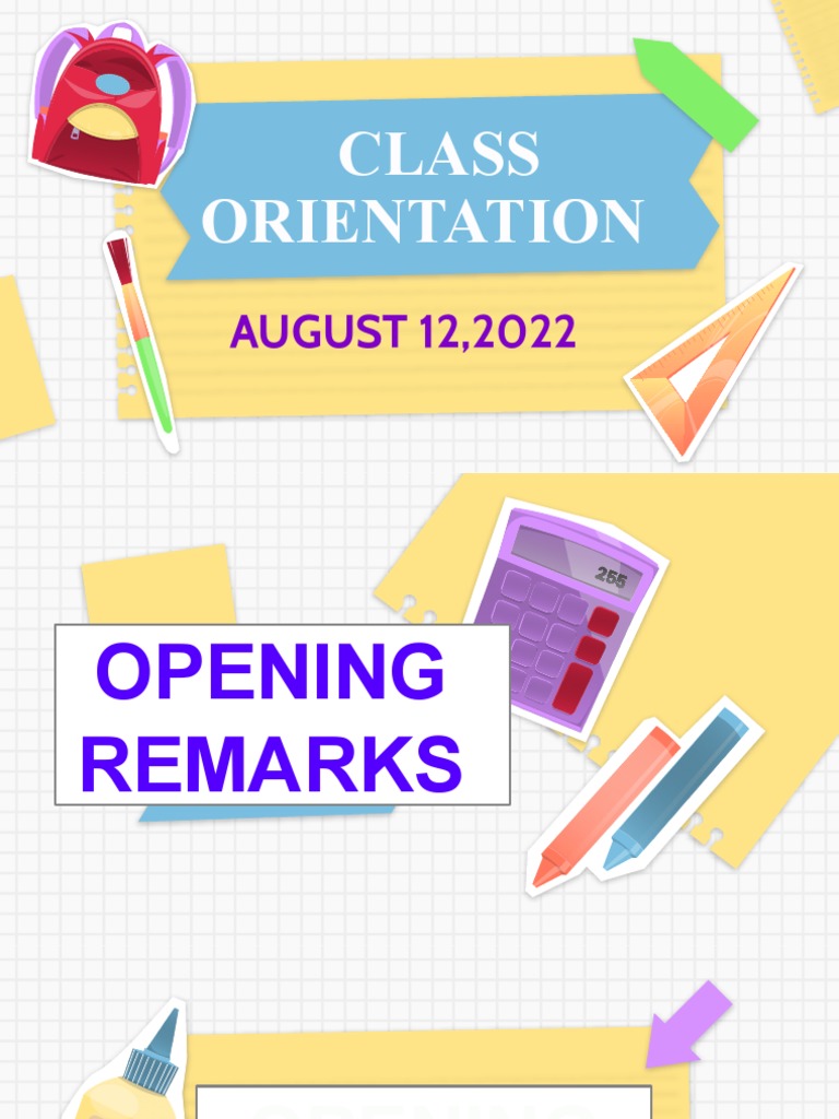 Class Room Orientation Pdf Computing