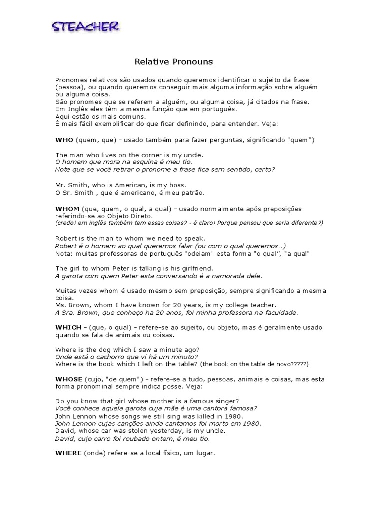 Relative Pronouns: Understanding Who, Whom, Which, Whose, and Where ...