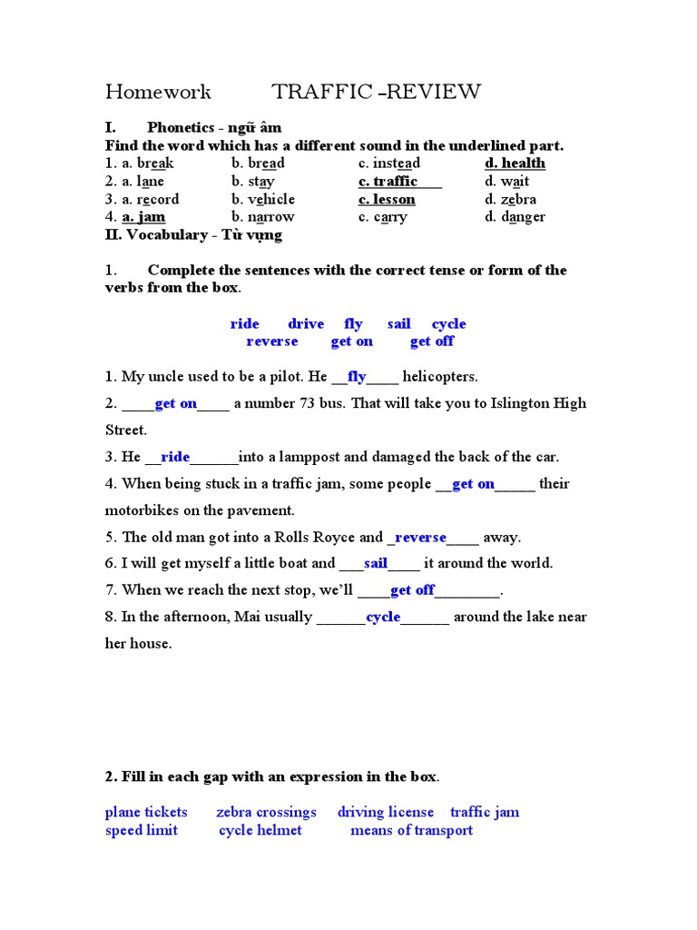 Homework TRAFFIC 2 | PDF | Traffic | Road