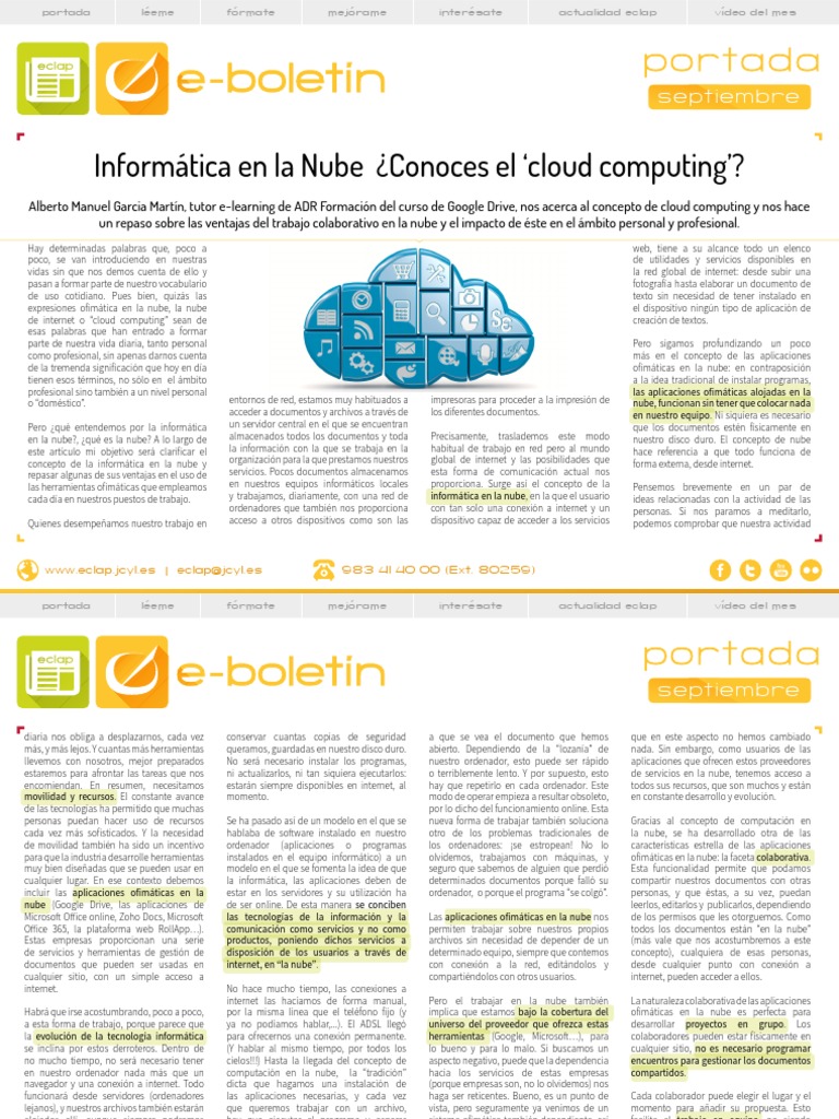 Ofimatica en La Nube | PDF | Computación en la nube | Software de la aplicacion