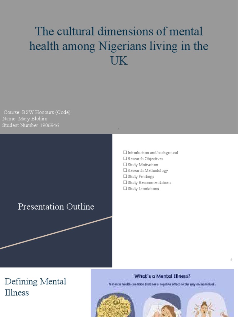 Cultural Perceptions of Mental Health Among Nigerians Living in the UK ...