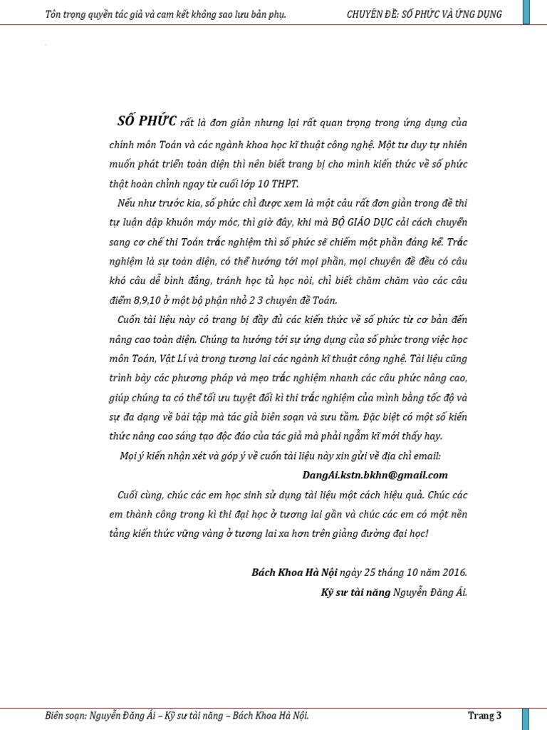Chuyen de So Phuc Va Ung Dung Nguyen Dang Ai | PDF