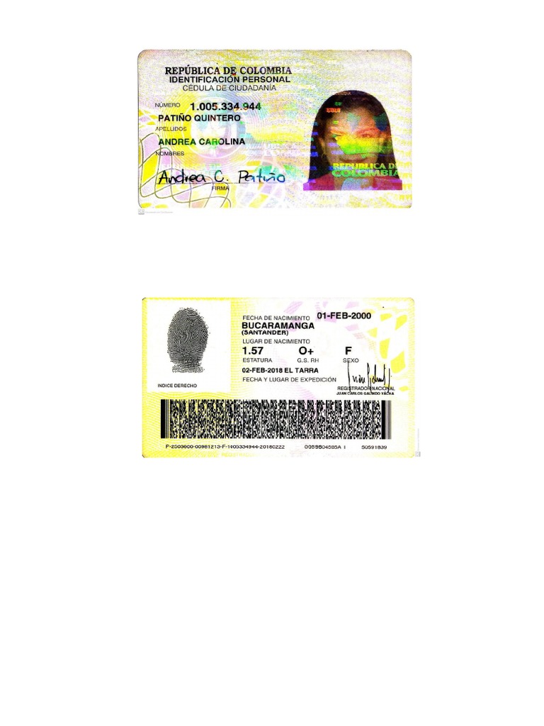 Cedula de Ciudadania | PDF