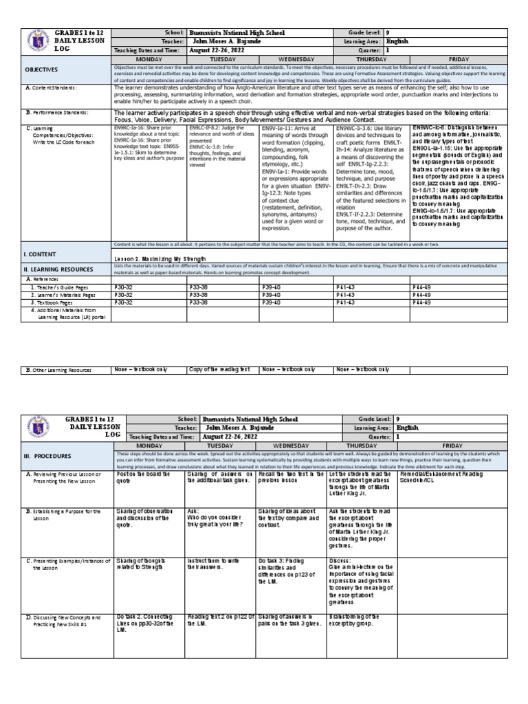 Maximizing Strengths Through Speech: An Analysis of Objectives, Resources, and Procedures for a ...
