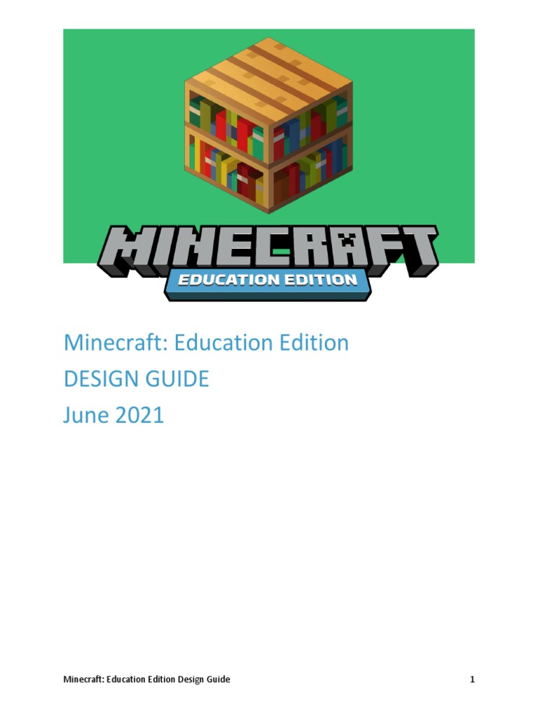 Minecraft Education Edition Guide | PDF | Minecraft | Educational ...
