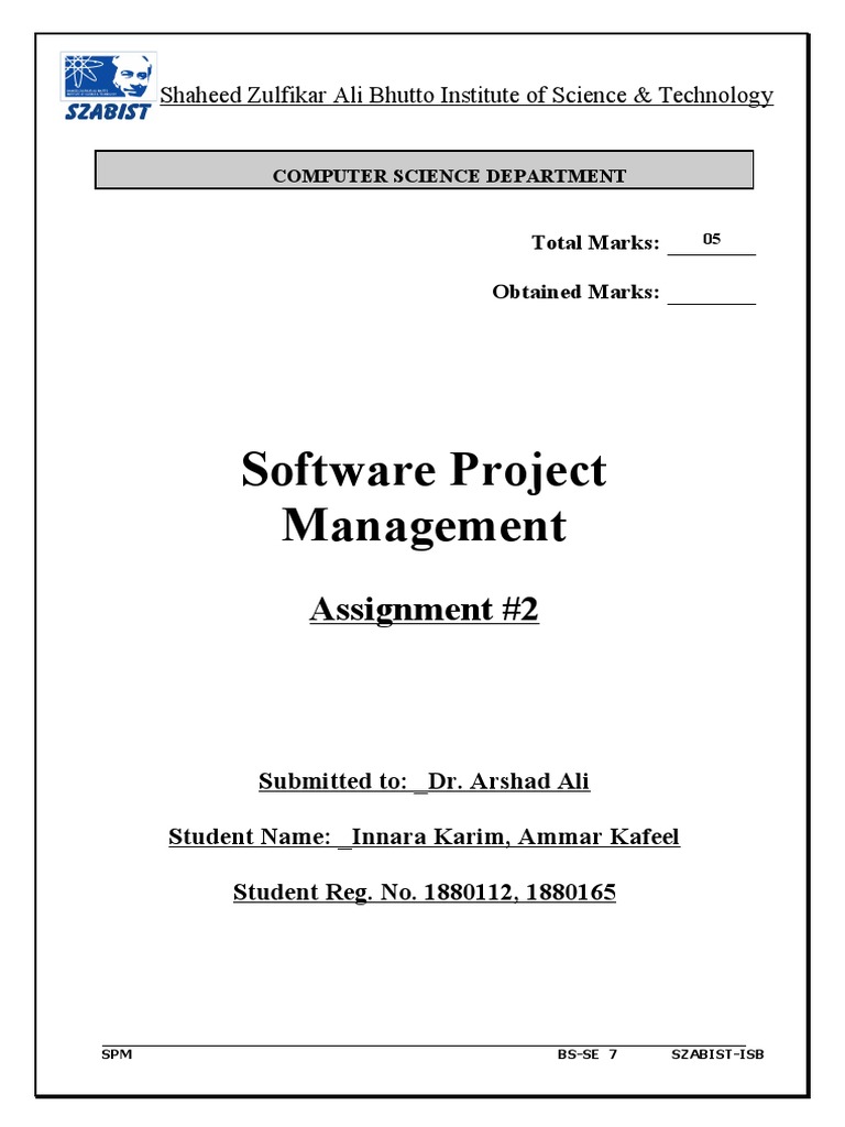 Software Project Management: Assignment #2 | PDF | Science | Computing