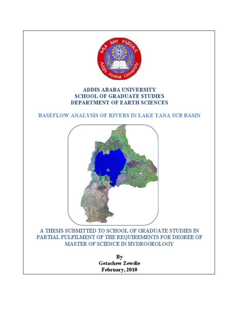 (Getachew) BASEFLOW ANALYSIS OF RIVERS IN LAKE TANA SUB BASIN | PDF ...