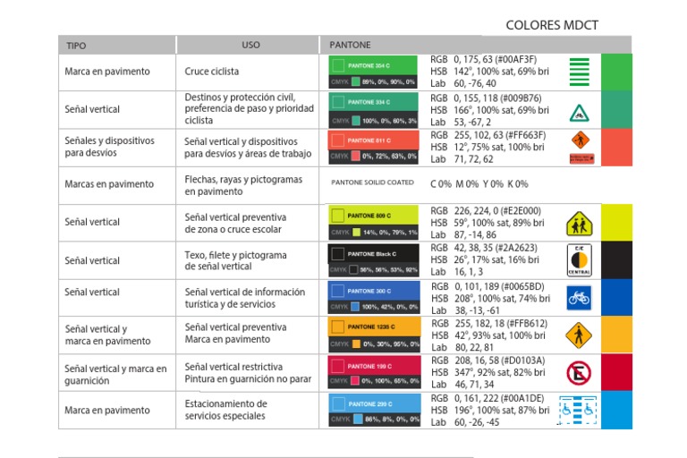Colores para Señales y Marcas | PDF | Modelo de color Rgb | Color