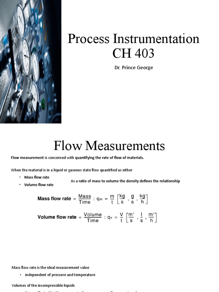 Process Instrumentation Module 4 | PDF | Flow Measurement | Fluid Dynamics