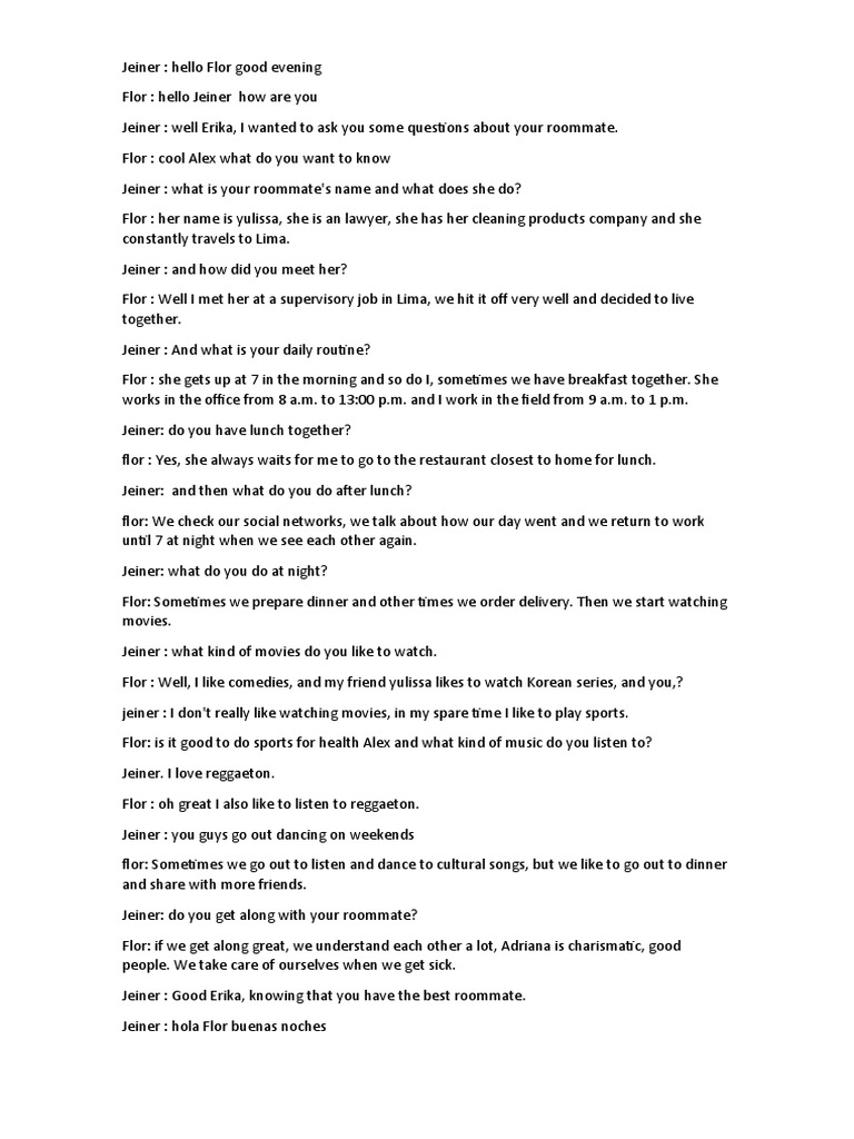 Cuanto Conoces A Tu Roomate | PDF | Spanish Language Music