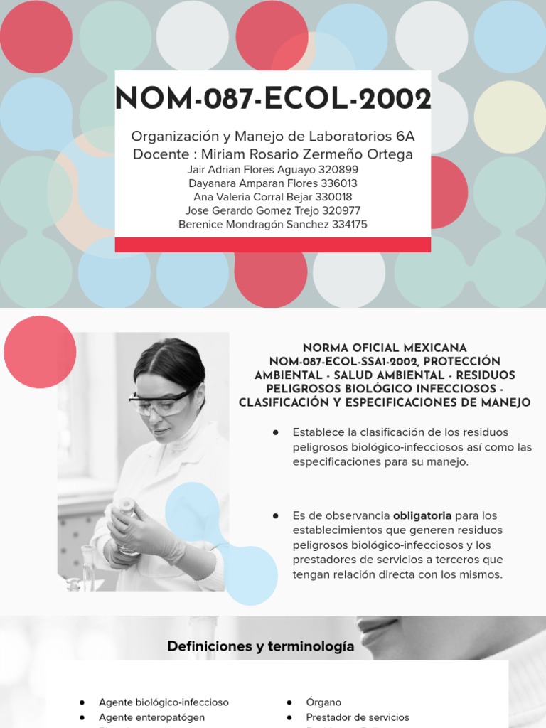 Nom 087 Ecol 2002 | PDF | Residuos | Laboratorios