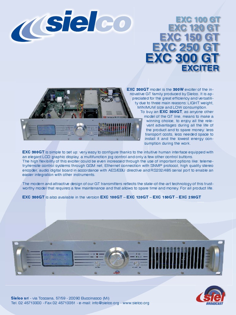 Versatile EXC 300GT FM Exciter Offers Low Consumption & Minimum Size ...
