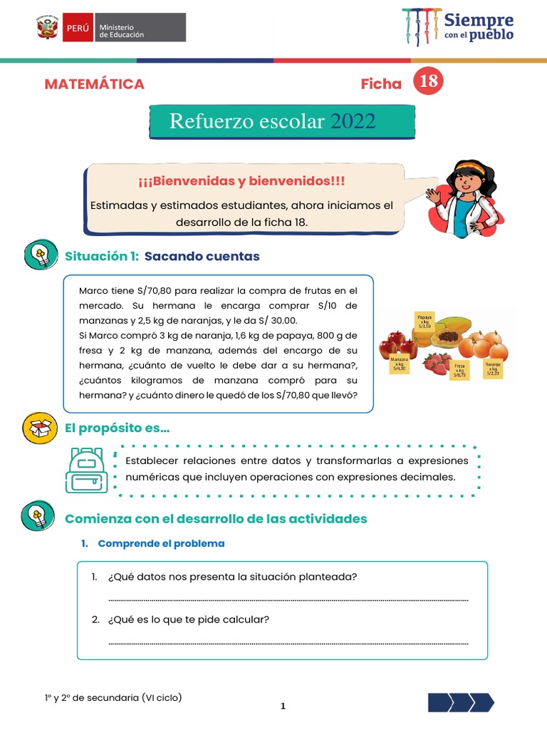 Ficha 18 VI Matematica | PDF | División (Matemáticas) | Aritmética