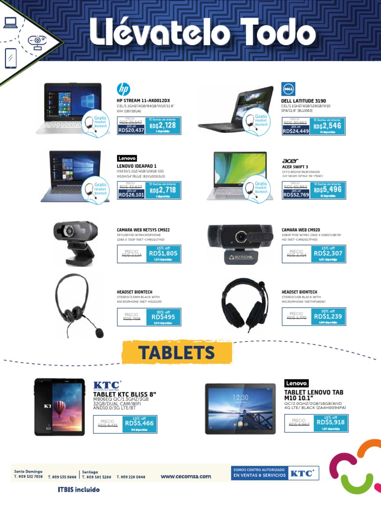 Ofertas Cecomsa | PDF | Telecomunicaciones | Electrónica