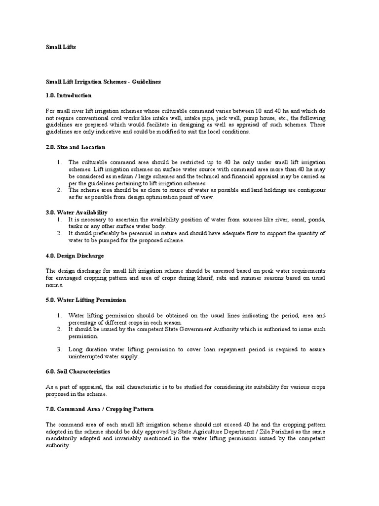 Small Lifts | PDF | Pump | Irrigation