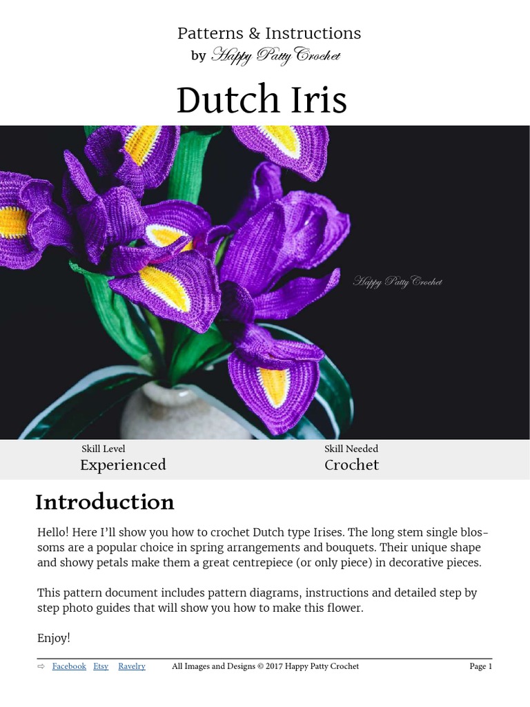 Dutch Iris Eng 9734 HappyPattyCrochet | Download Free PDF | Crochet ...