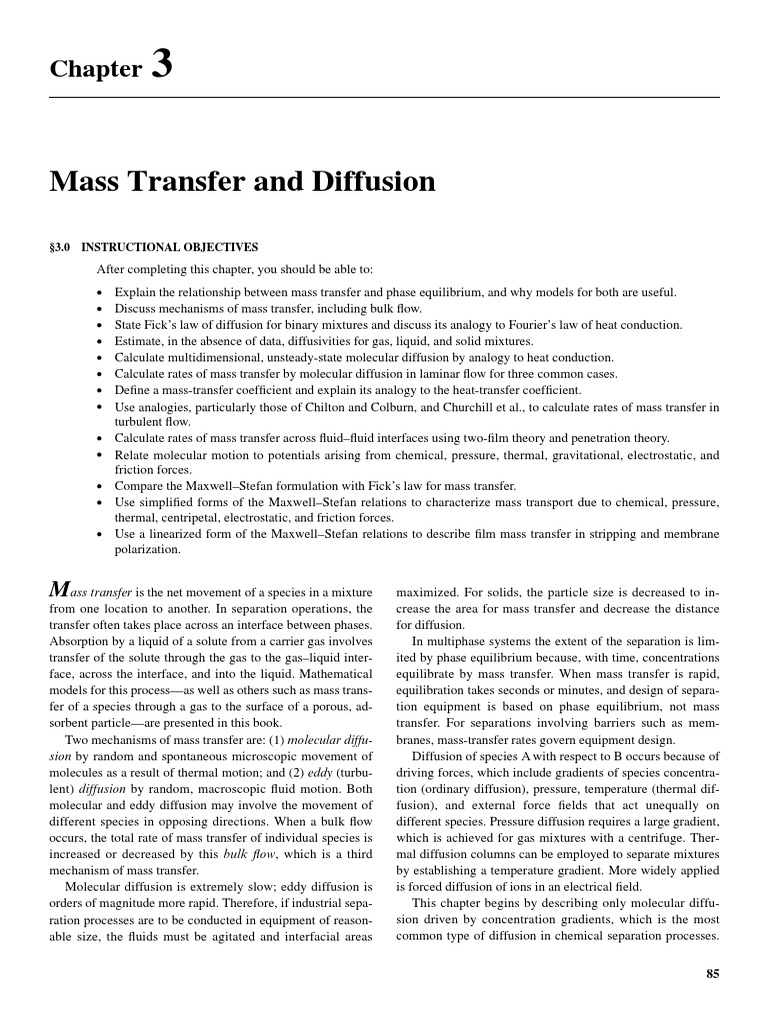 Seader Henley 2011 Chap03 | PDF | Diffusion | Thermal Conduction