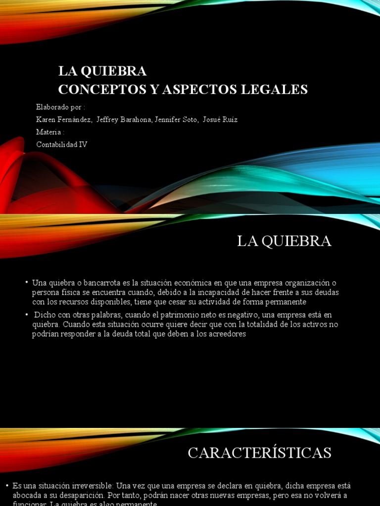 Conceptos Clave de la Quiebra Empresarial | PDF | Bancarrota | Liquidación