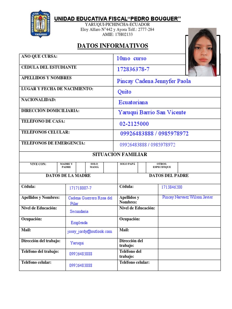 Ficha de Datos | PDF