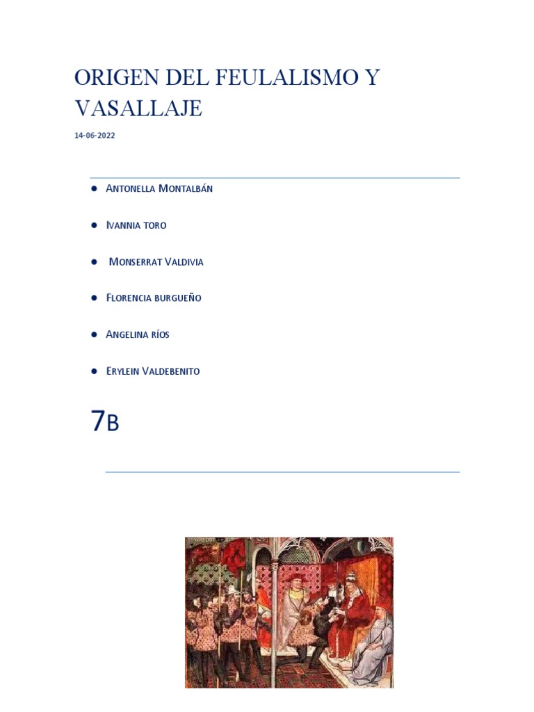 Feudalismo y Vasallaje Medieval | PDF | Feudalismo | Ley medieval