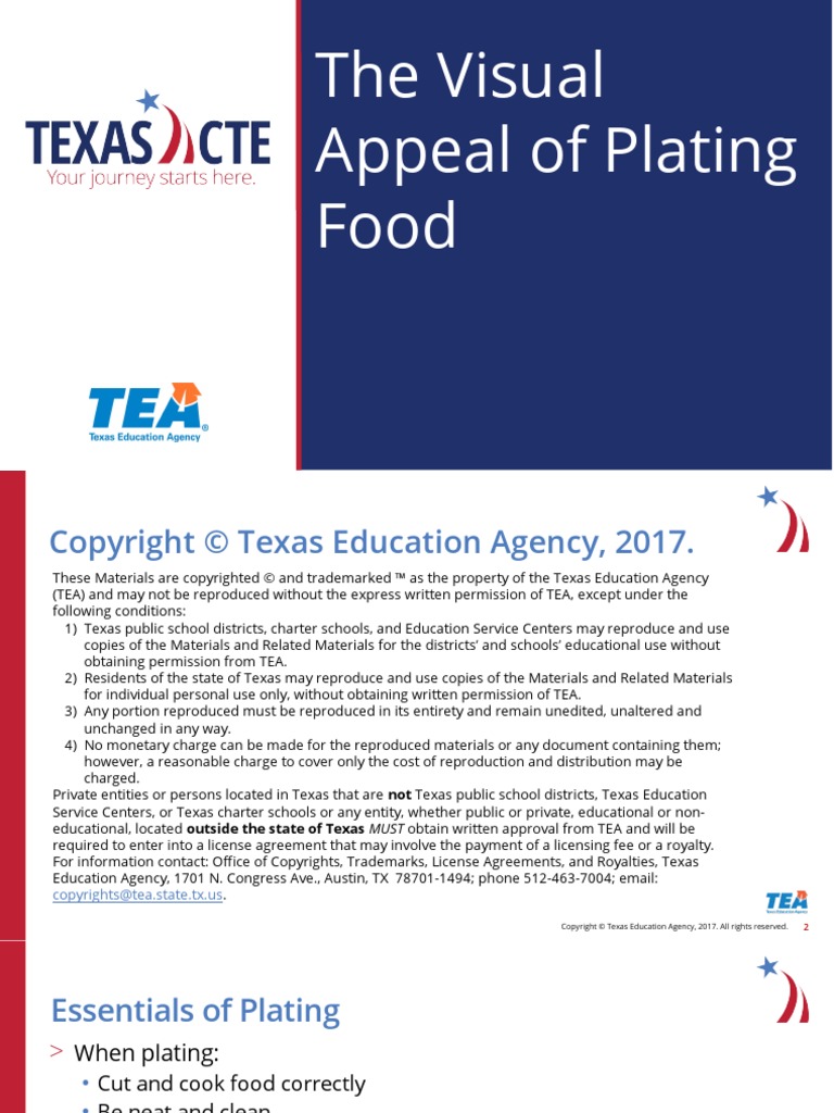 The Visual Appeal of Plating Food | PDF | License | Royalty Payment