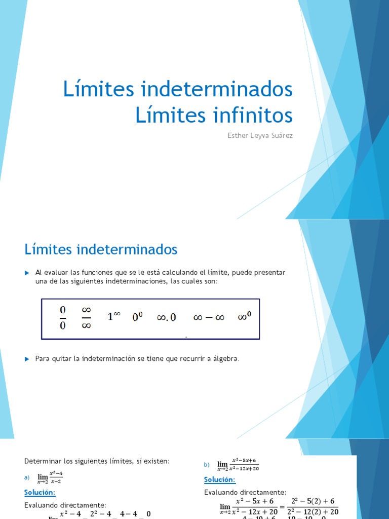 Límites Indeterminados | PDF | Matemática Elemental | Matemáticas